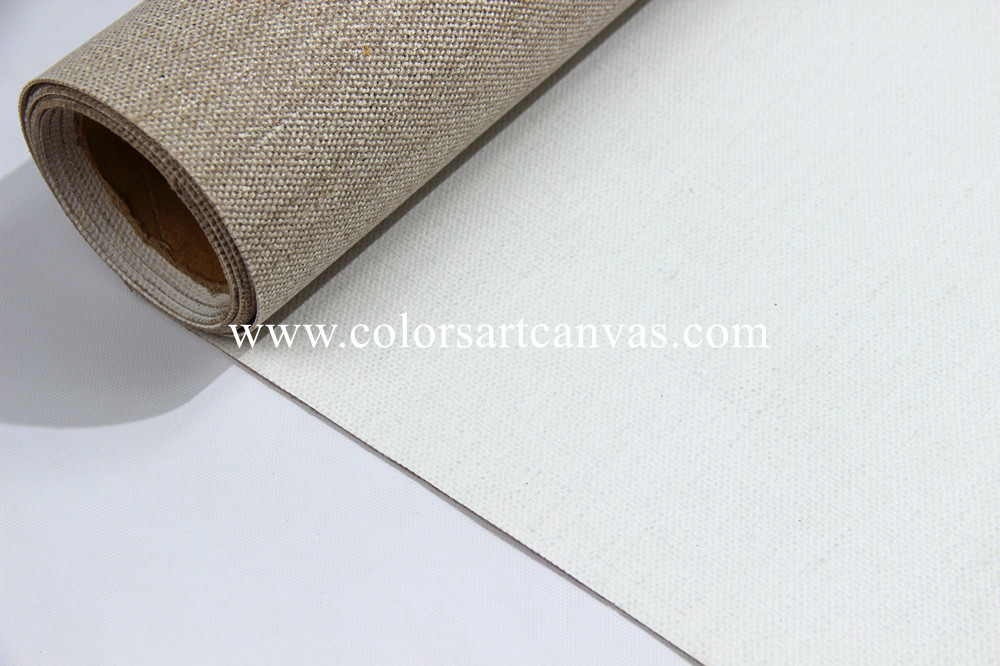 Heavy duty Linen Canvas Roll 650gsm with coarse grain