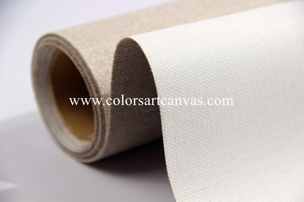 Heavy duty Linen Canvas Roll 650gsm with coarse grain