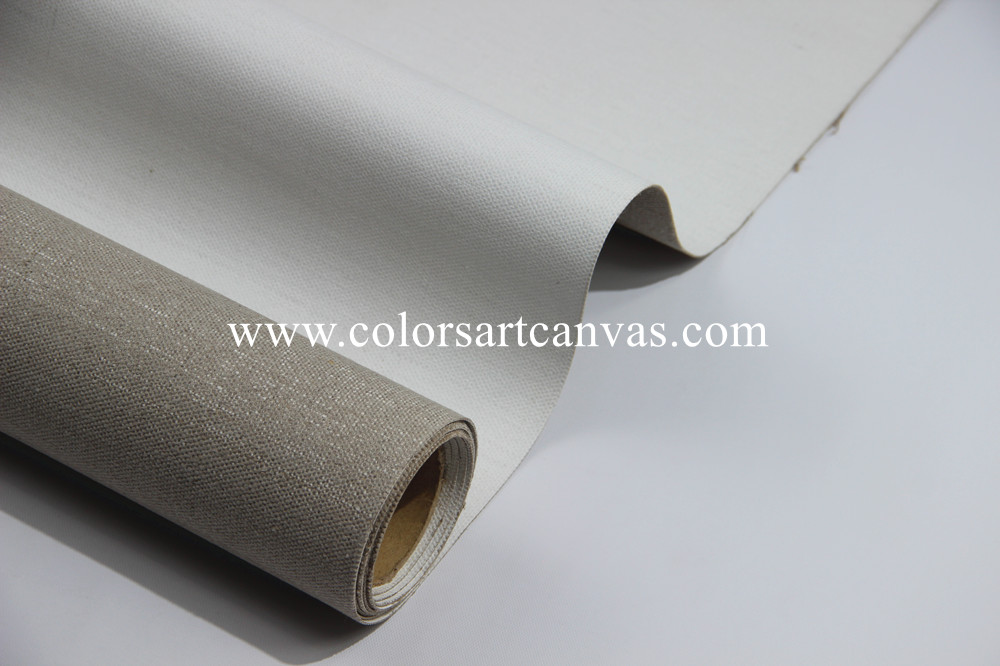 Heavy duty Linen Canvas Roll 650gsm with coarse grain